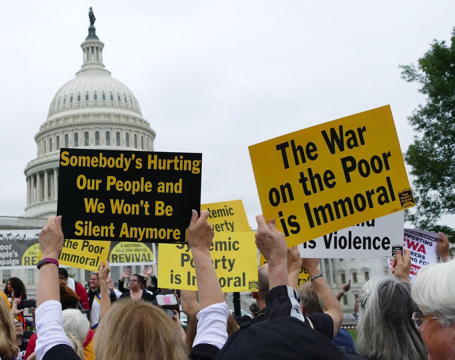 Poor People's Campaign advocates rally in D.C. around 'right to live ...