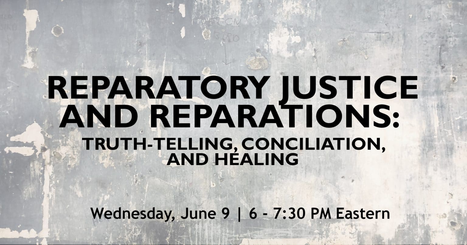 Reparatory Justice and Reparations: - United Church of Christ