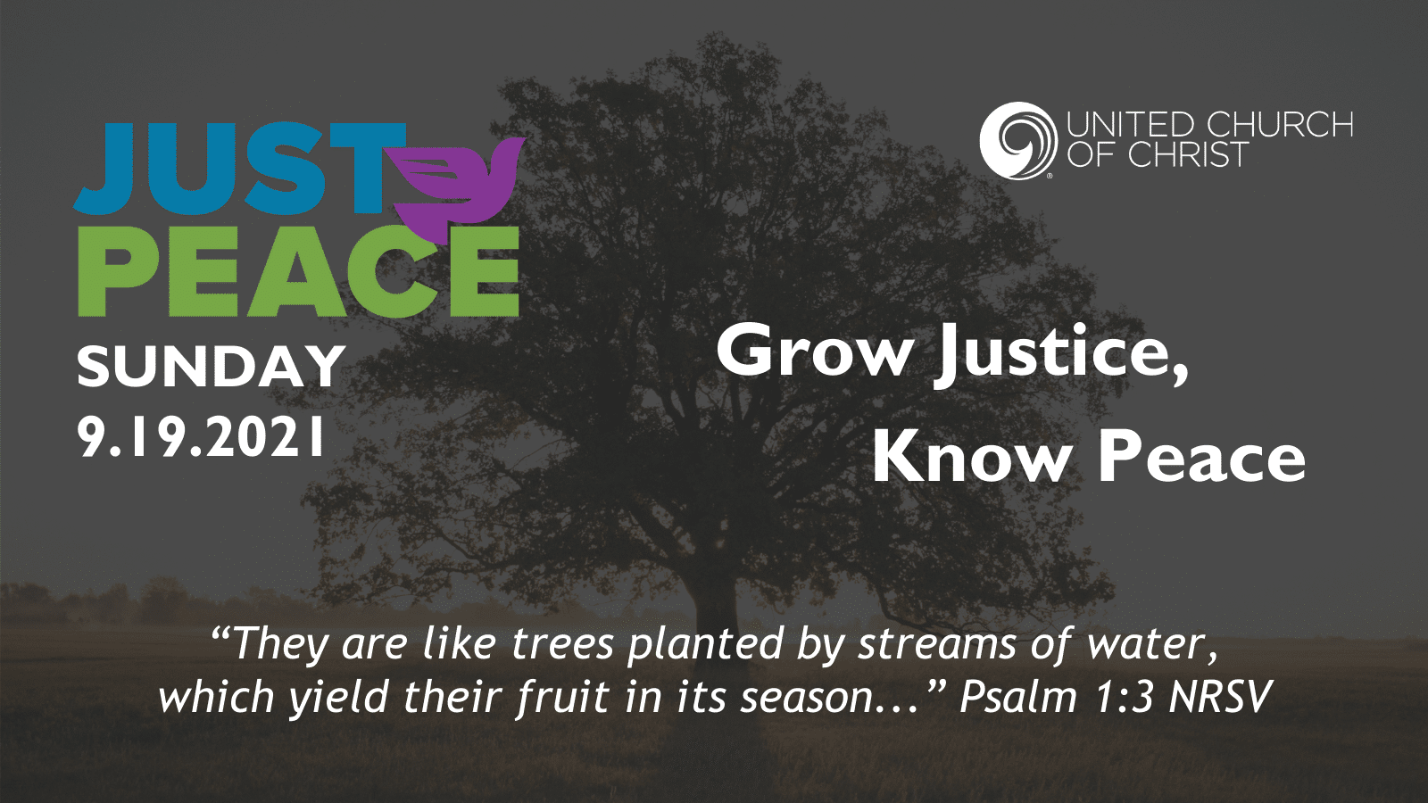 Just Peace Sunday 2021 - United Church of Christ