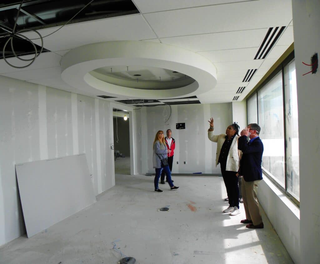 Rooms are named as work continues on UCC's new Cleveland offices ...