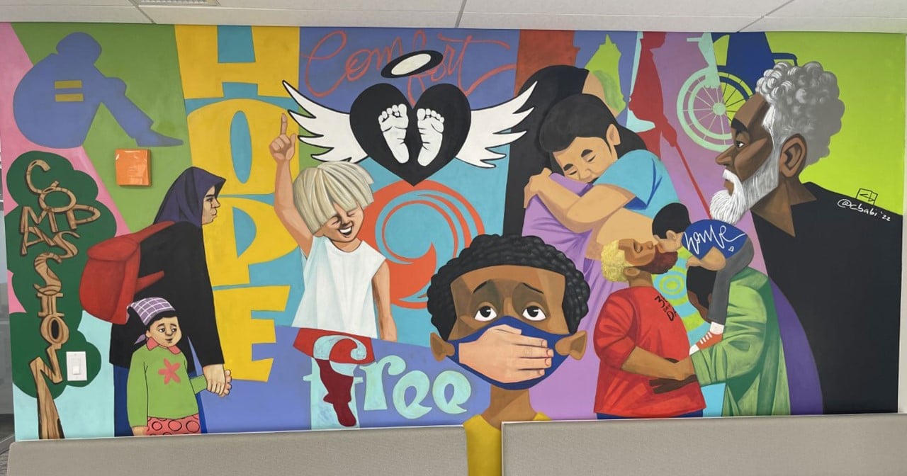 Muralist Cbabi Bayoc creates ‘a just world for all’ in the UCC’s new ...