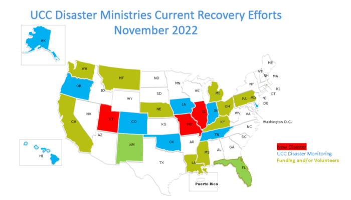 Disaster Recovery Project Map* - United Church of Christ