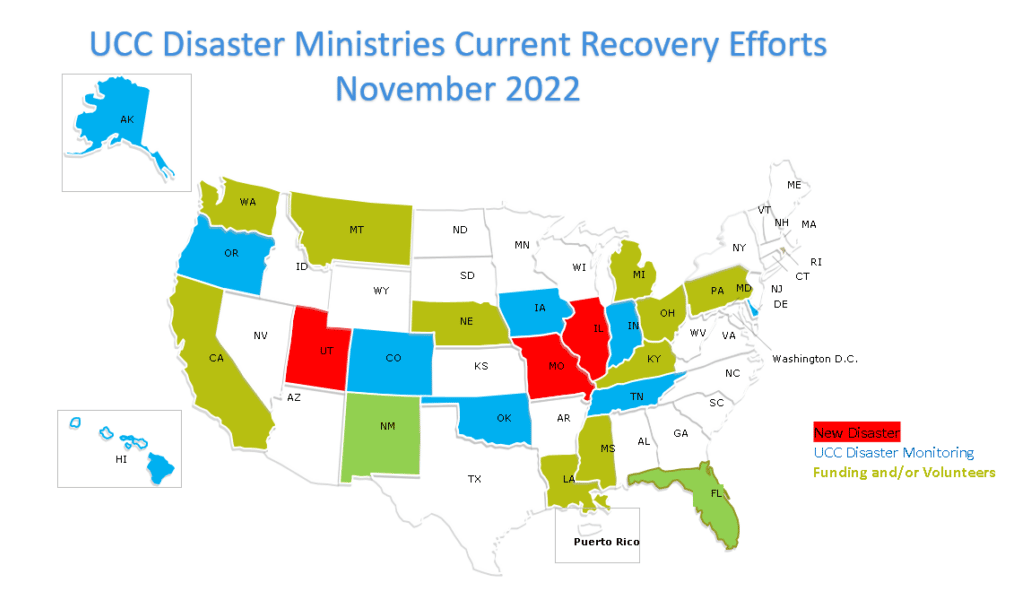 Disaster Recovery Project Map* - United Church of Christ