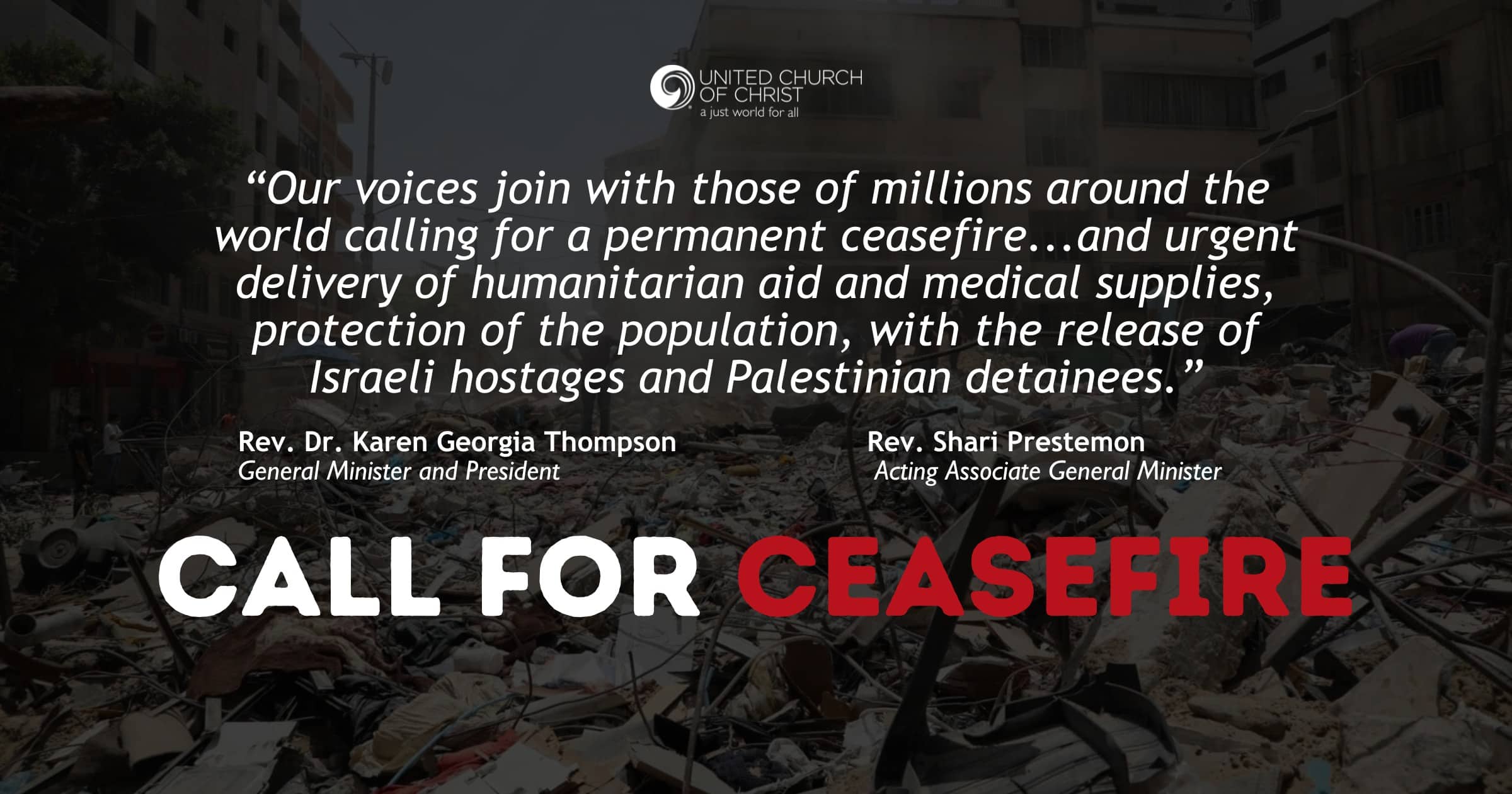 A call for peace: Amid Holy Week, UCC Officers pen pastoral letter on ...