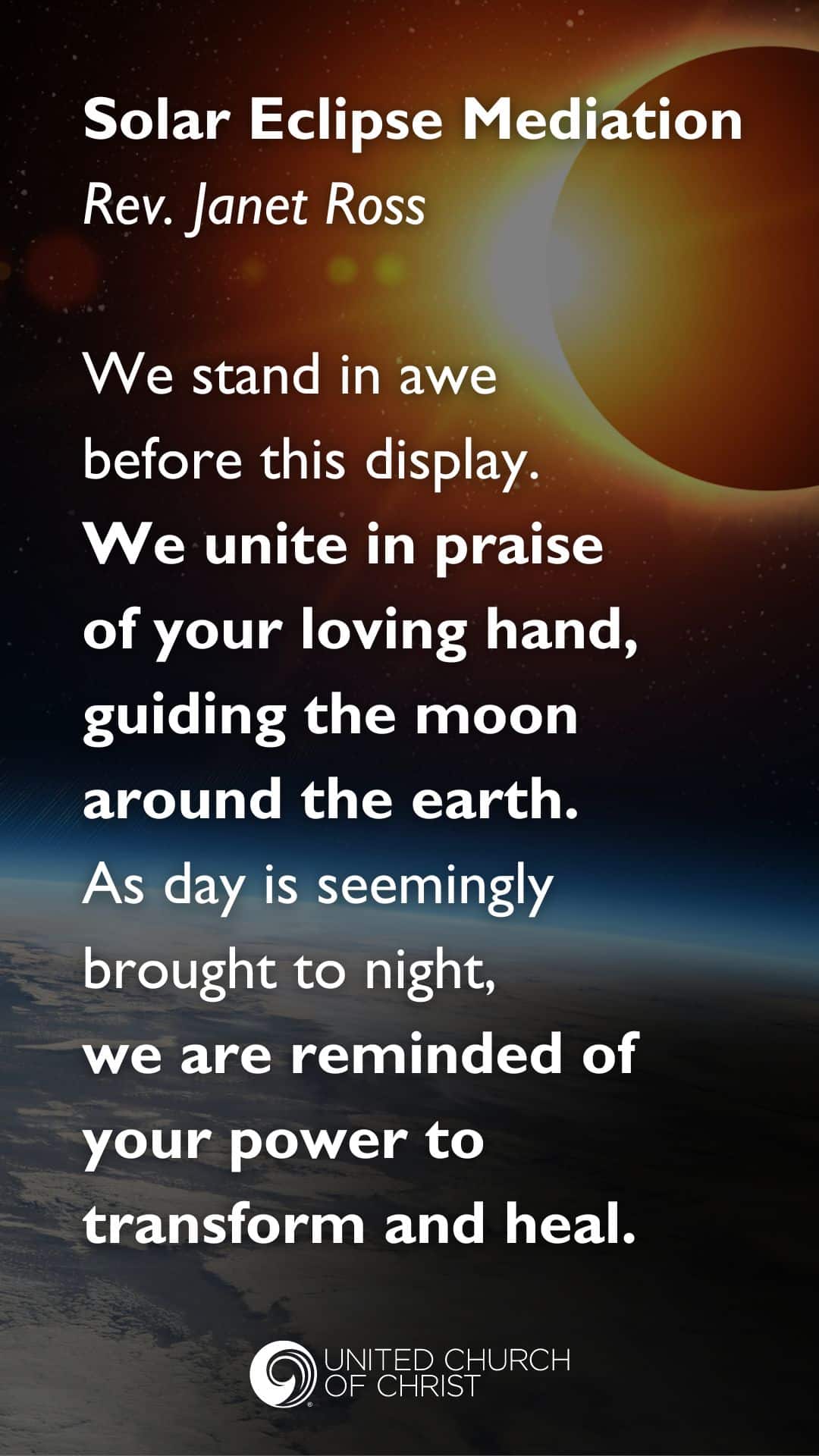 For solar eclipse, UCC pastor creates liturgy for churches to praise ...