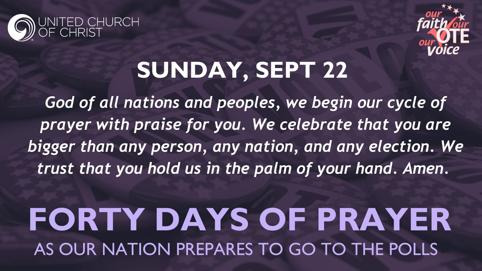 Our Faith Our Vote - United Church of Christ