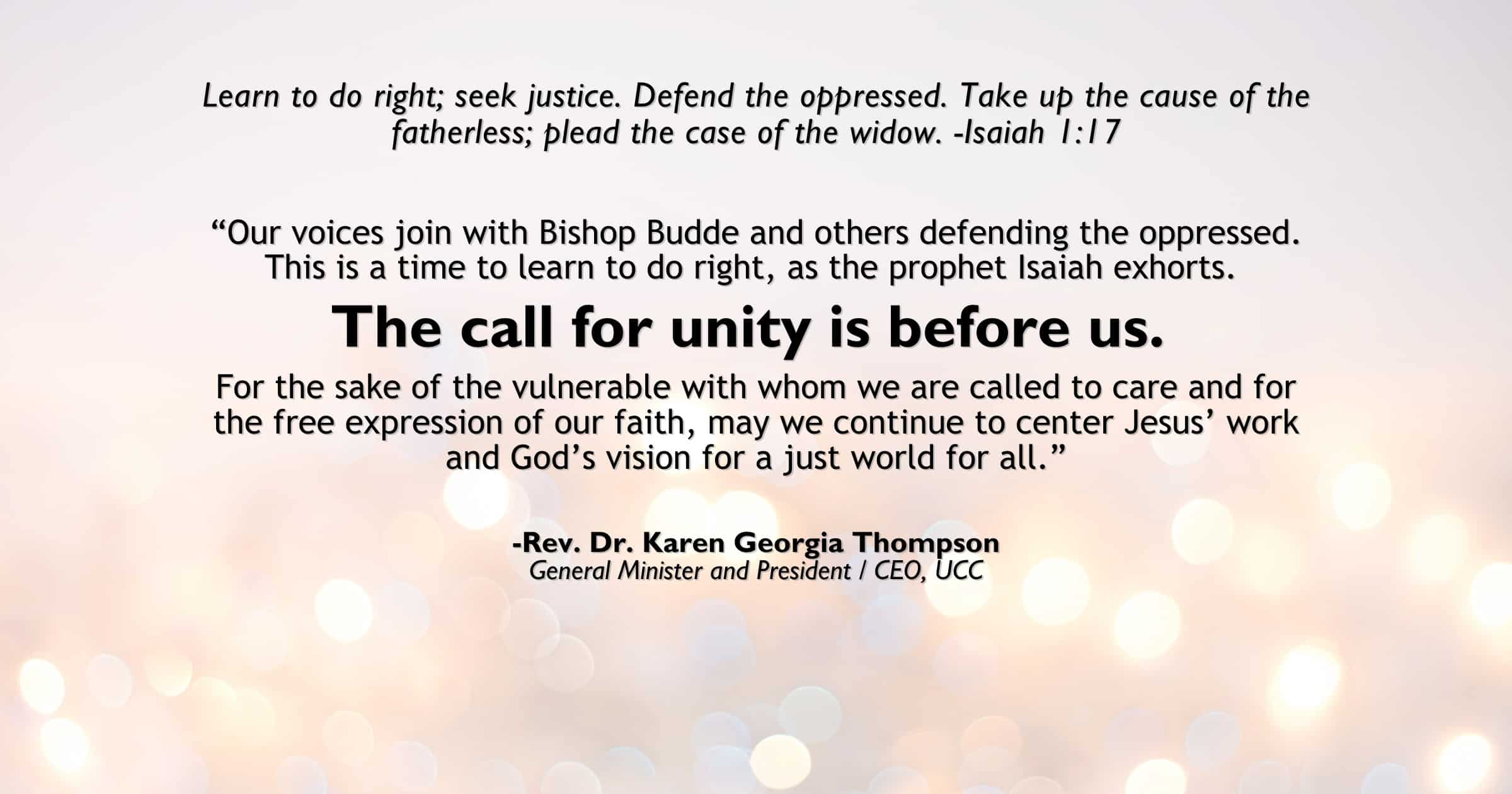 Faith expressed freely: Statement on congressional response to Bishop ...